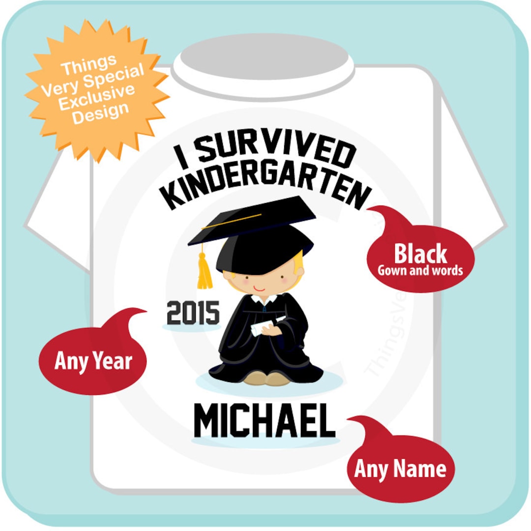 Personalized I Survived Kindergarten Shirt Kindergarten - Etsy
