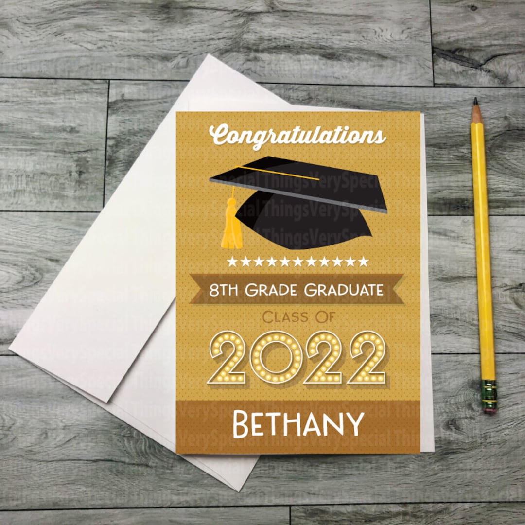 2023 8th Grade Graduation Card Personalized Eighth Grade - Etsy
