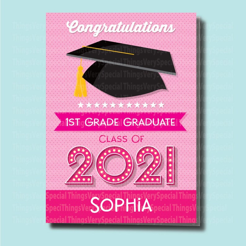 1st Grade Graduation Card Personalized First Grade Graduation | Etsy