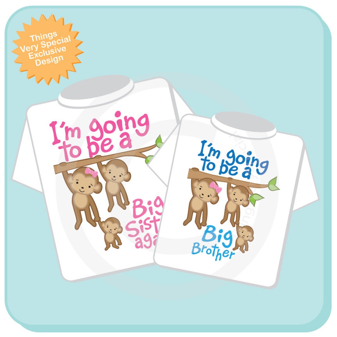 I'm Going to Be A Big Sister Again Big Brother Shirt Set - Etsy