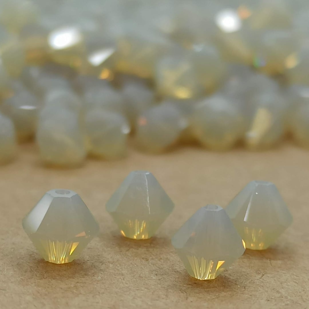 Swarovski Sand Opal Bicone Beads, 6mm Crystal - Etsy