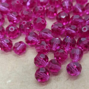 Swarovski Fuschia Crystal Beads: Hot Pink Round 6mm - Etsy