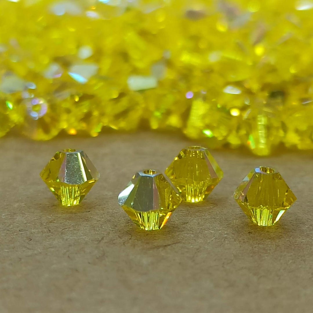 Swarovski Citrine AB Crystal Bicone Beads (5mm) - Etsy