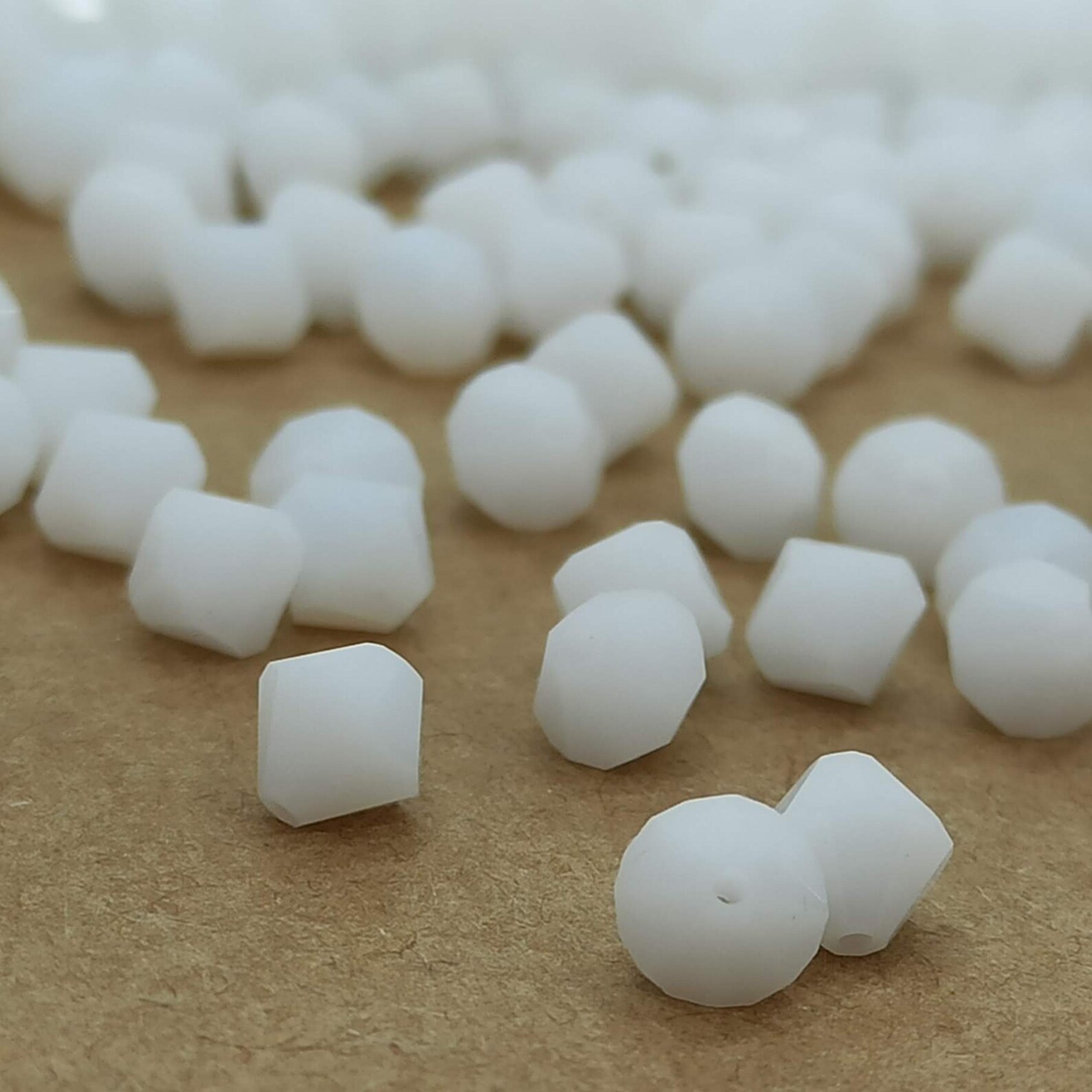 Swarovski White Alabaster Crystal Beads: Bicone & Round Cut, 3-8mm - Etsy