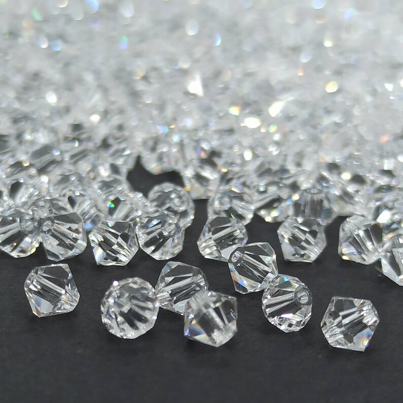 Swarovski Clear White Crystal Bicone Beads, Crystal for Wedding ...