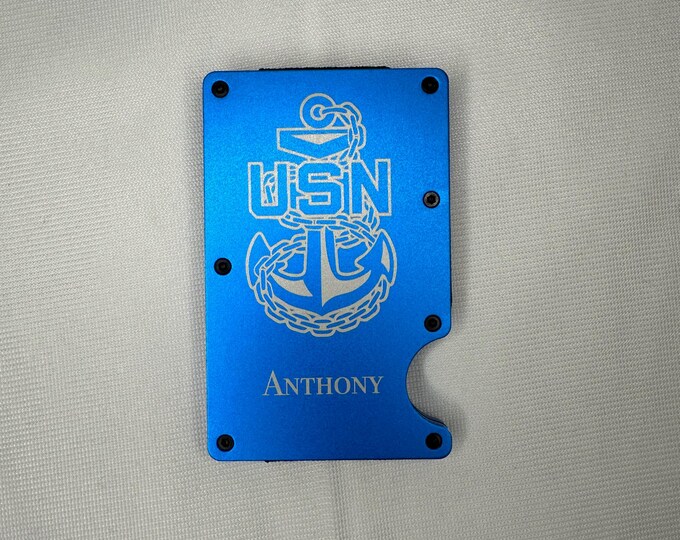 US Navy Chief Minimalist Wallet (personalized) - Etsy