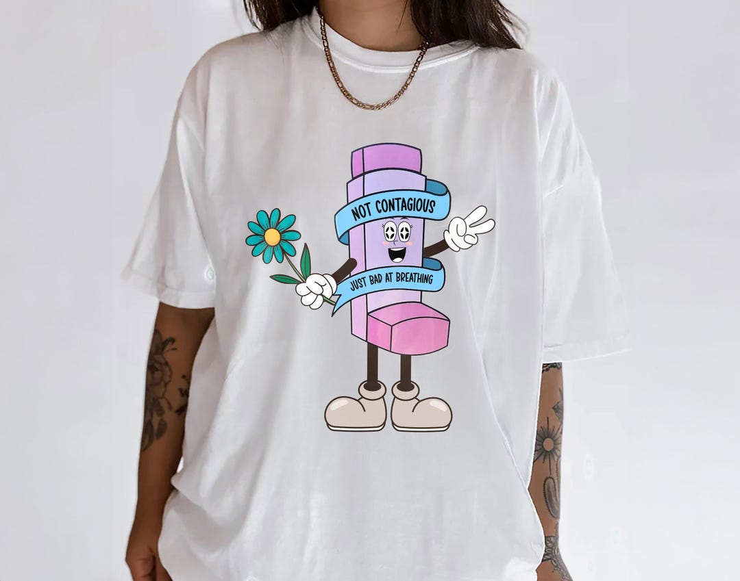 Retro Asthma T Shirt, Social Distancing Shirt, Cute Asthma Shirt ...