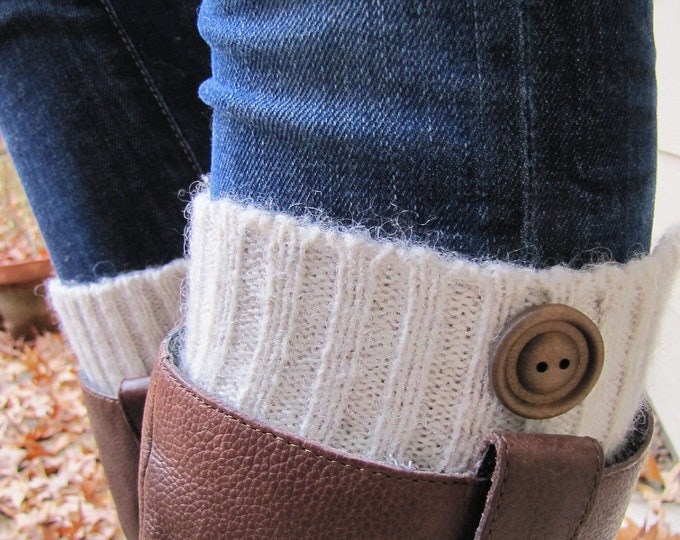 Boot Cuff-full Boot Sock Sock Included Topper-boot Sock-cream - Etsy