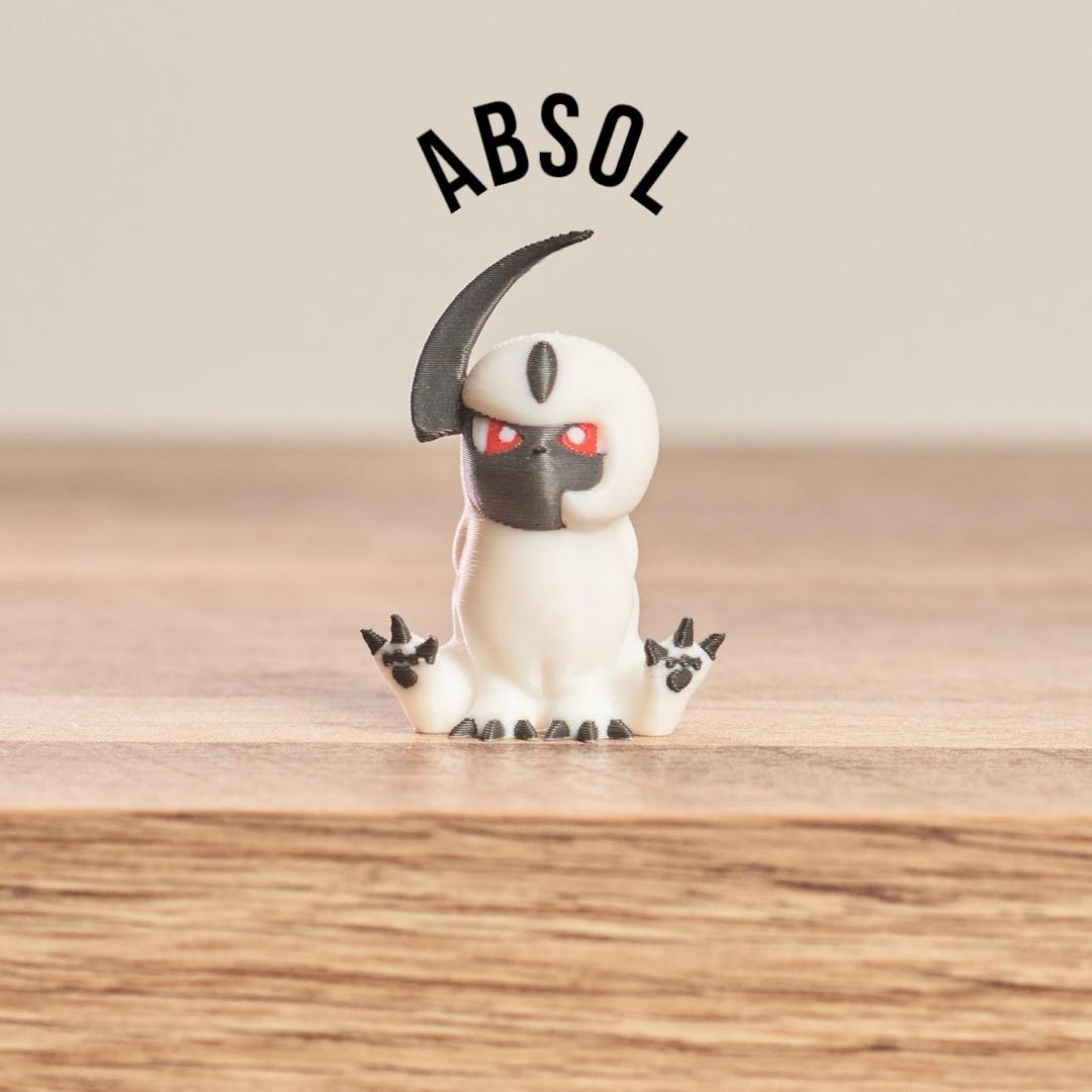 3D Printed Absol Pokeprint Mini Pokemon Anime - Etsy