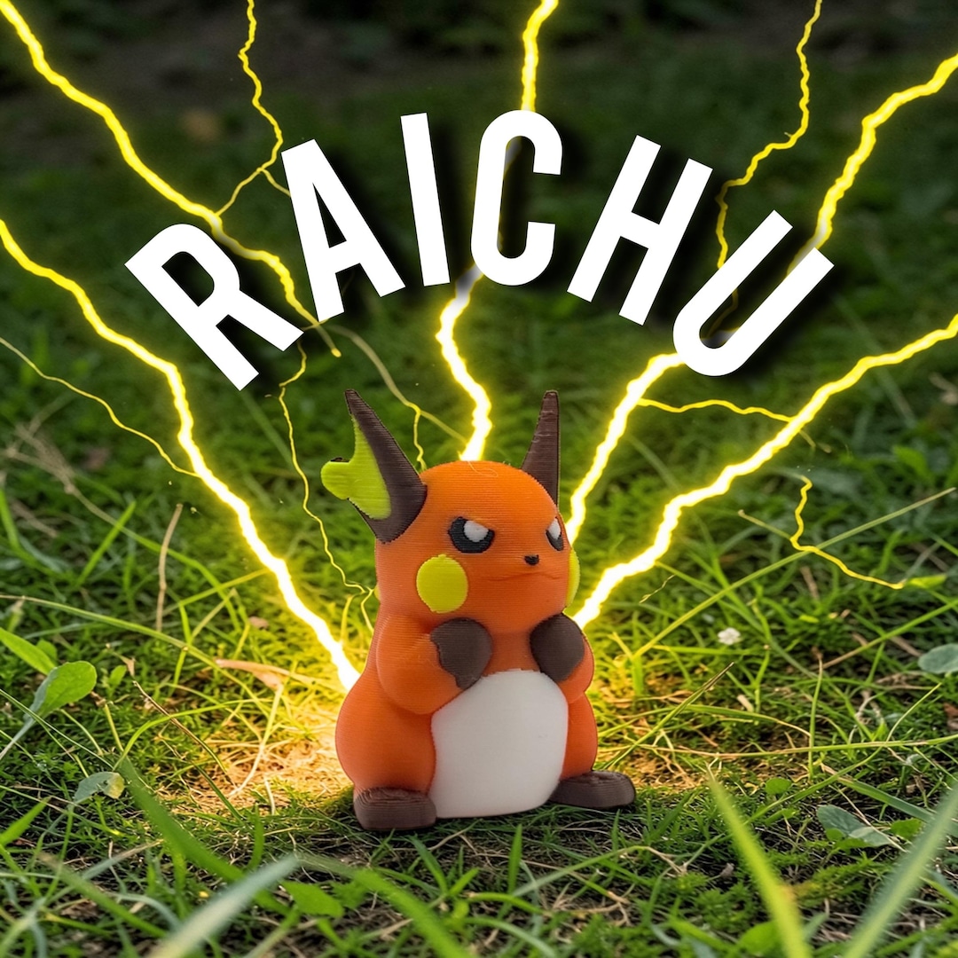 3D Printed Raichu Pokeprint Mini Pokemon Anime - Etsy