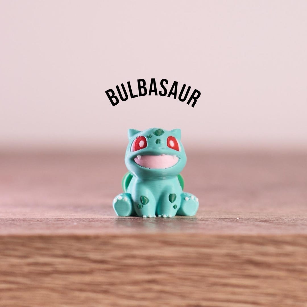 3D Printed Bulbasaur Pokeprint Mini Pokemon Anime A5 - Etsy