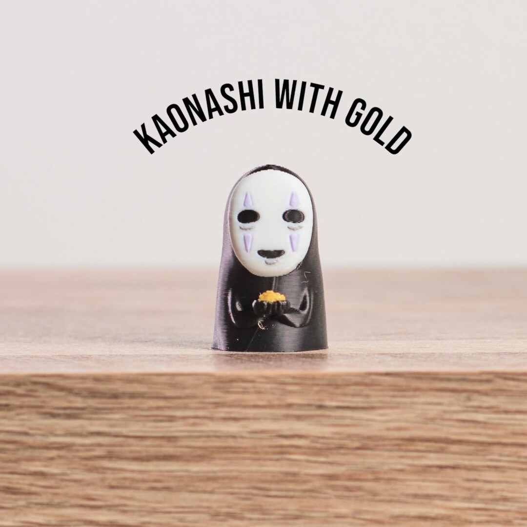 3D Printed No-face (kaonashi) With Gold Ghibliprint Mini Figure Anime ...