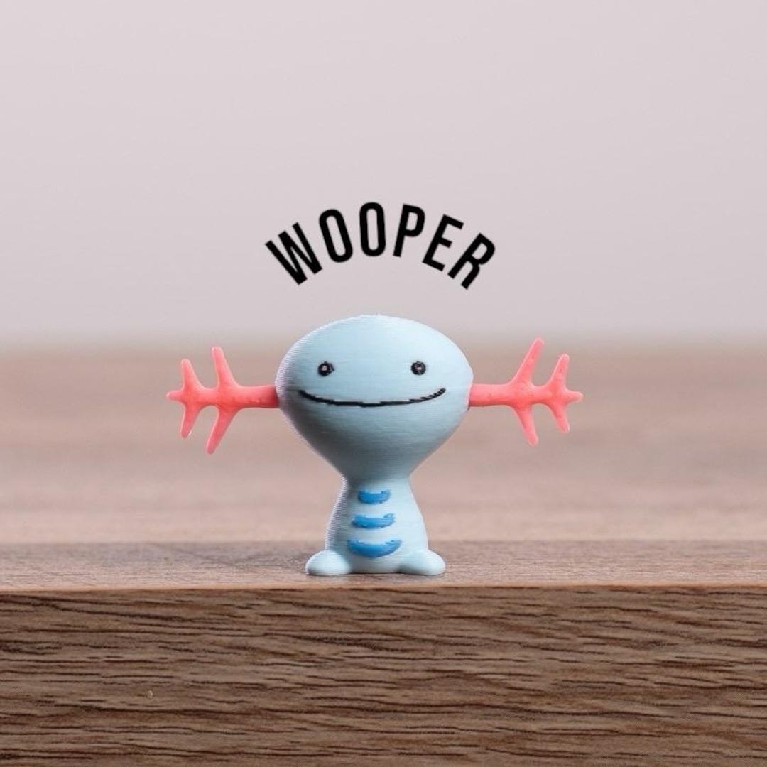 3D Printed Wooper Pokeprint Mini Pokemon Anime C4 - Etsy