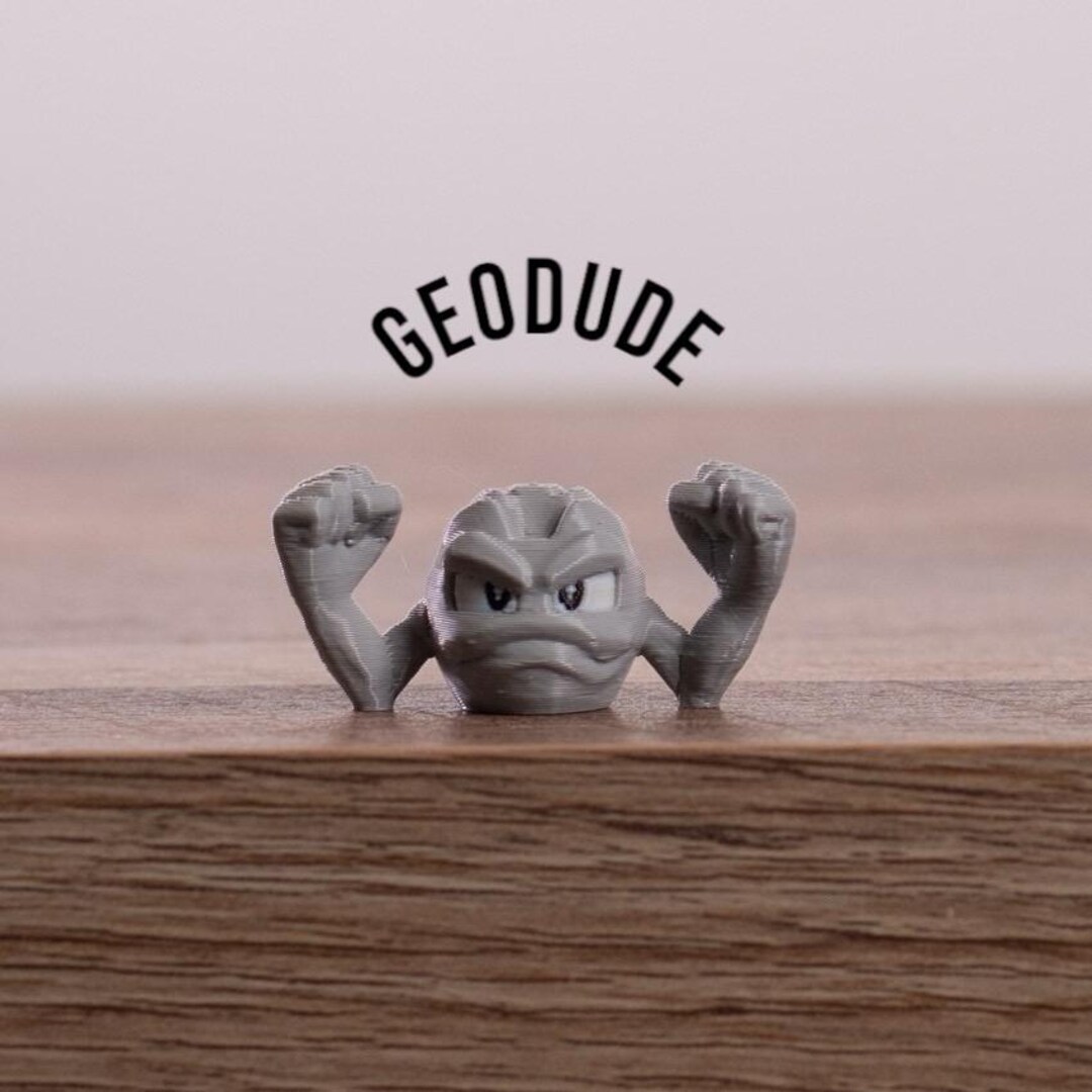 3D Printed Geodude Pokeprint Mini Pokemon Anime - Etsy