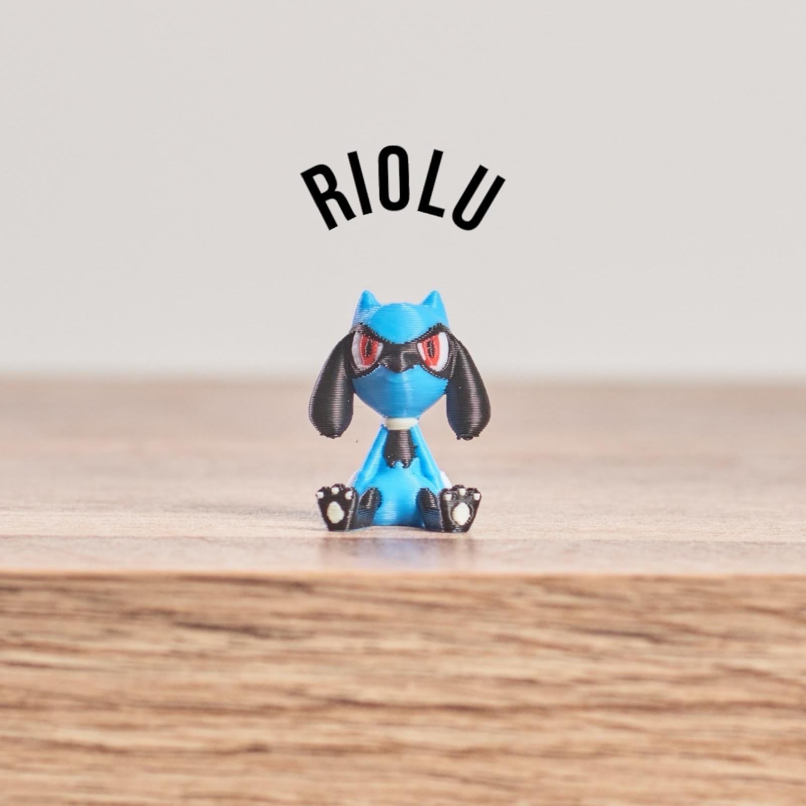 3D Printed Riolu Pokeprint Mini Pokemon Anime - Etsy