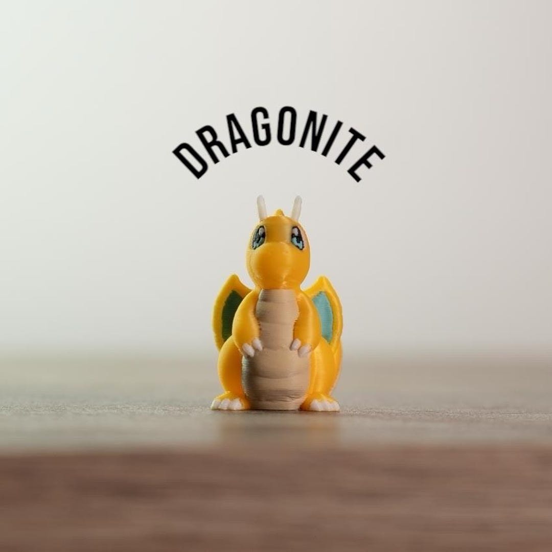 3D Printed Dragonite Pokeprint Mini Pokemon Anime - Etsy