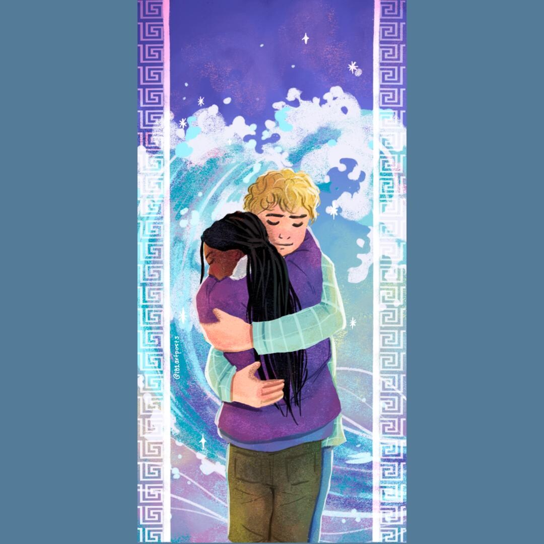 Percabeth Hugging Print - Etsy