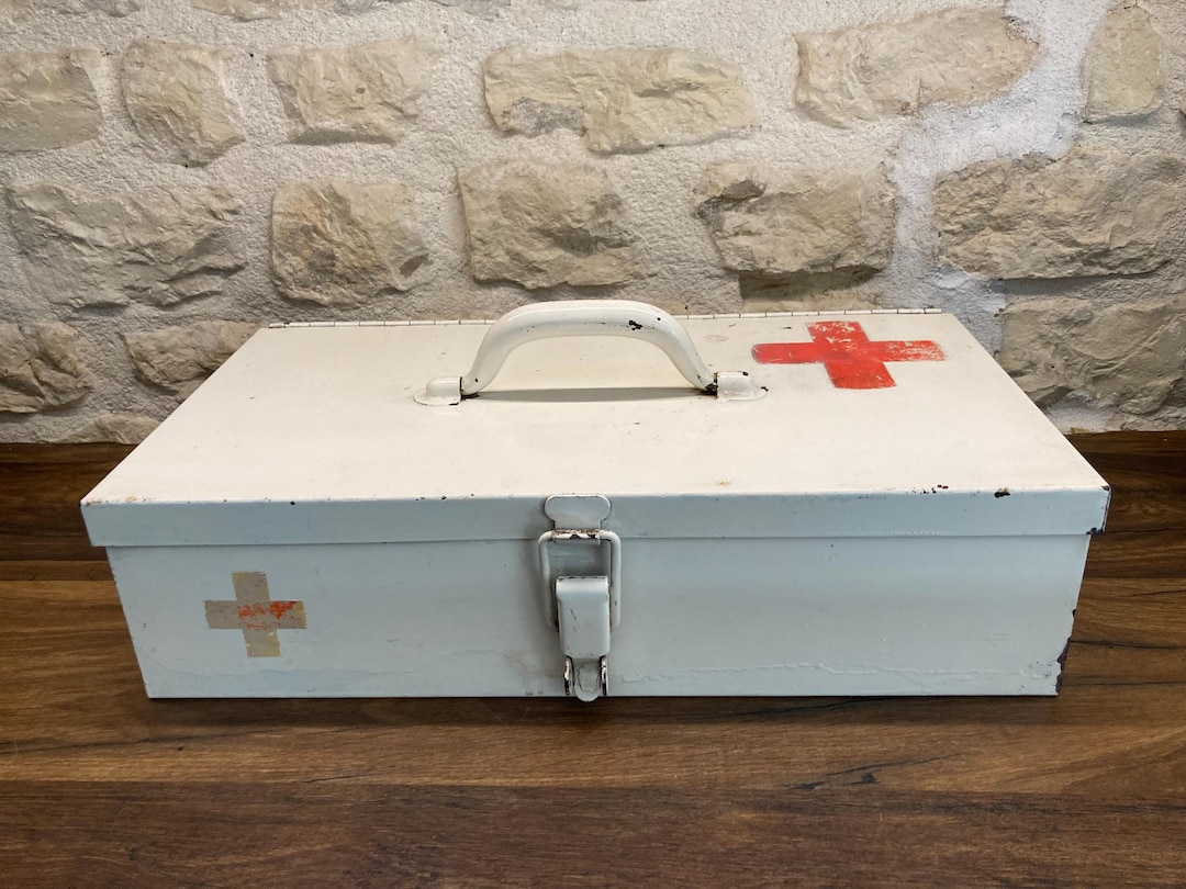 Antique Metal First Aid Box – Red Cross – 1950 - Etsy