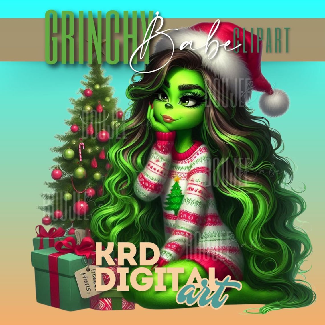 Christmas Grinch Girl Clipart, Grinch Lady, Grinch PNG, PNG Clipart ...
