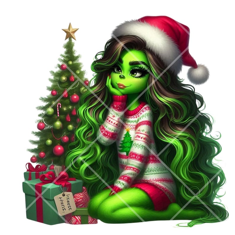 Christmas Grinch Girl Clipart, Grinch Lady, Grinch PNG, PNG Clipart ...