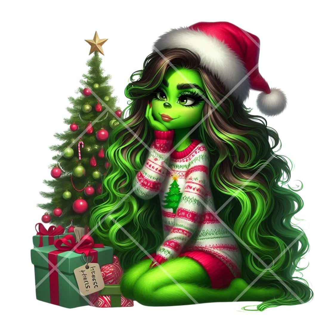 Christmas Grinch Girl Clipart, Grinch Lady, Grinch PNG, PNG Clipart ...