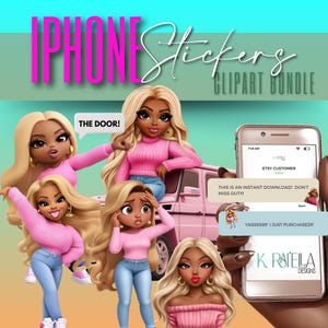 Baddie Stickers, iPhone Stickers, Texting Stickers, Texting Emojis ...