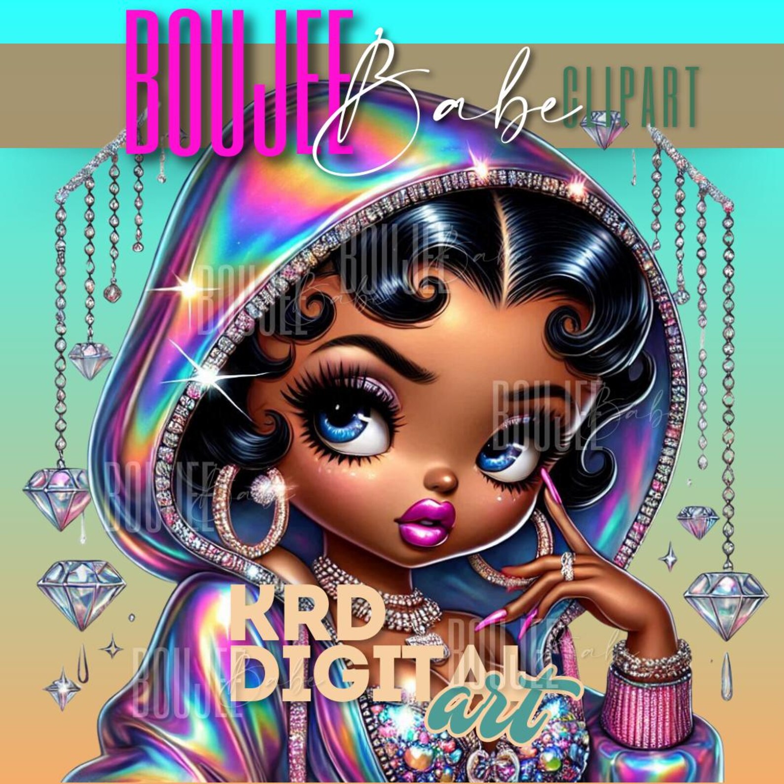 Boujee Girl Clipart, Betty Boop, Black Girl PNG, PNG Clipart, SVG ...