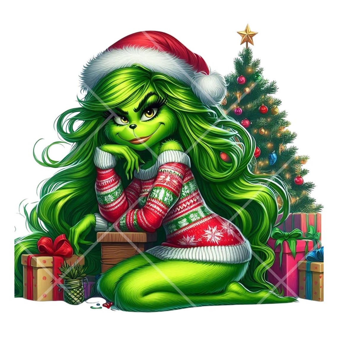Christmas Grinch Girl Clipart, Grinch Lady, Grinch PNG, PNG Clipart ...