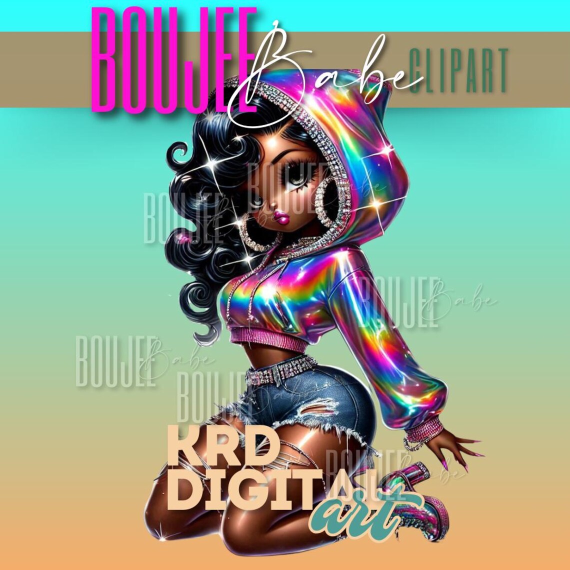 Cute Boujee Girl Clipart, Betty Boop, Black Girl PNG, PNG Clipart, SVG ...