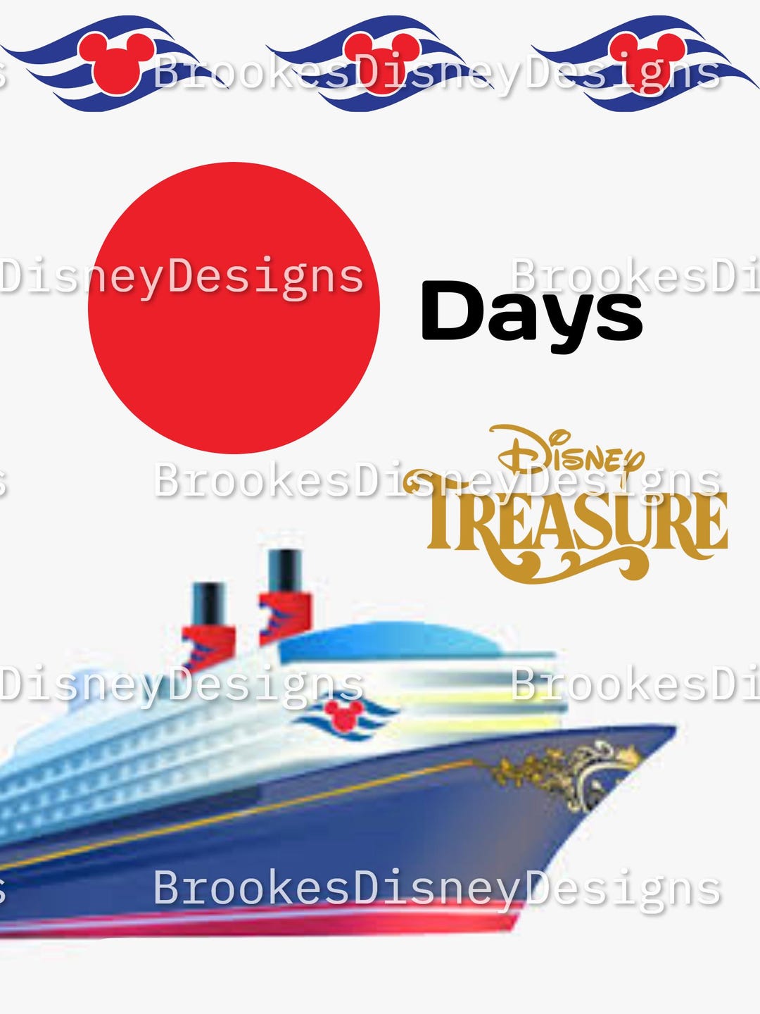 Disney Cruise Line Countdowns DCL Treasure-wish-magic-wonder-dream ...