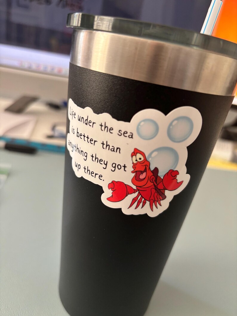 Sebastian Sticker - the Little Mermaid, Water-resistant Vinyl - Etsy