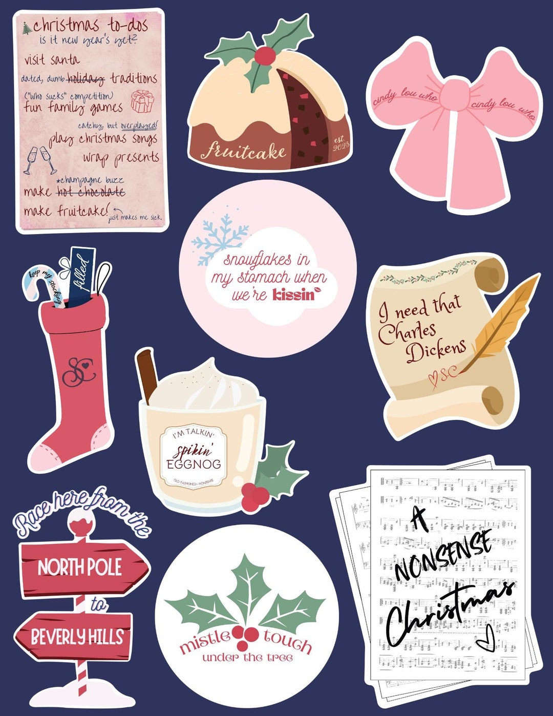 Sabrina Carpenter Fruitcake Album Stickers - Etsy