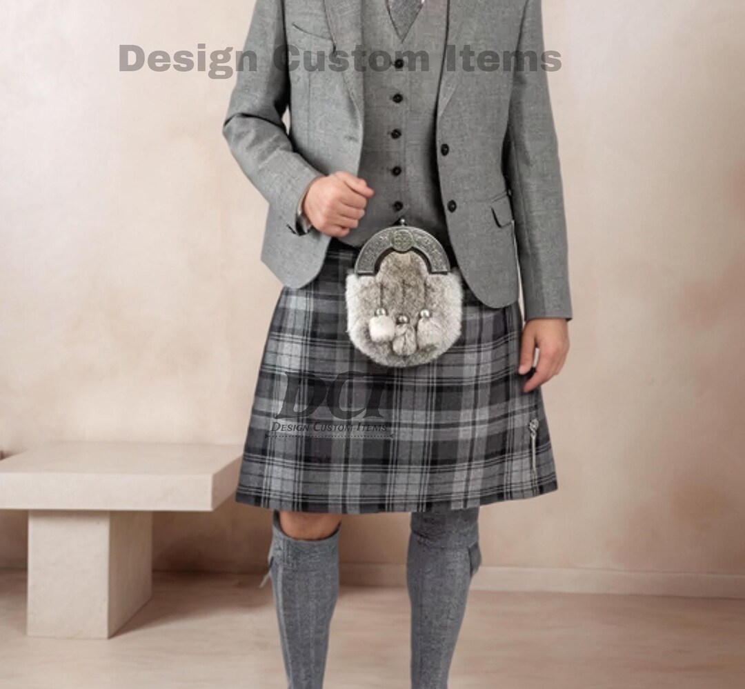 Handmade Hunter Grey Tartan Kilt | Tartan Kilt | Kilts | Scottish Kilts - Etsy