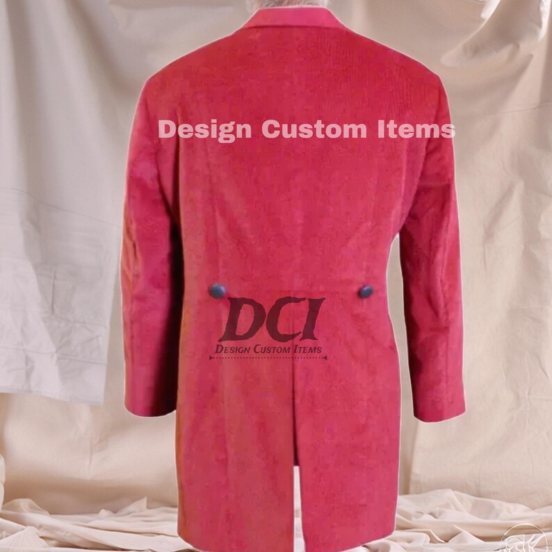 Men's Red Wool Bilbo Frock Coat: British Army Style Officer Jacket - Etsy