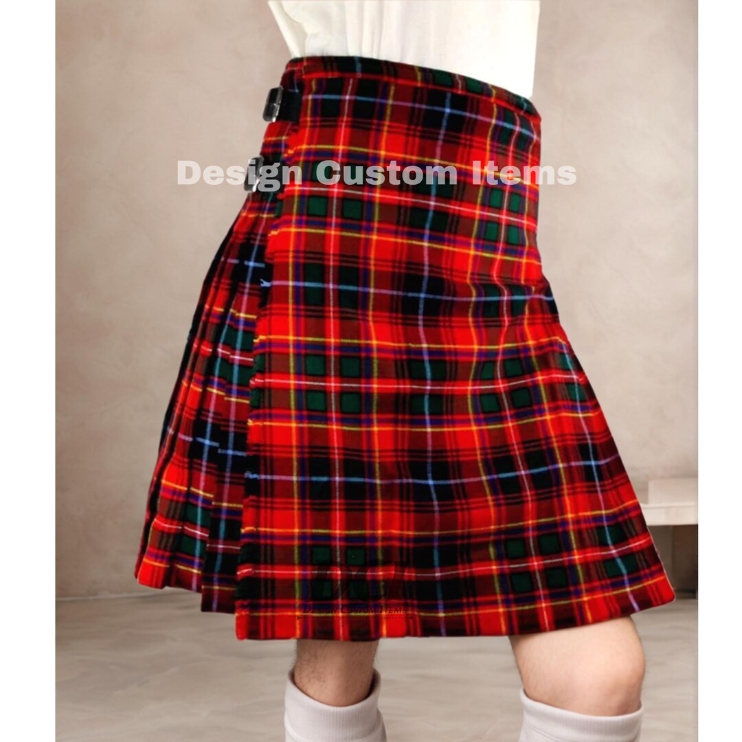 Innes Red Modern Tartan Kilt | Tartan Kilt | Kilts | Scottish Kilts ...