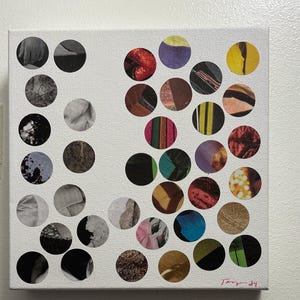 Night and Day - Mixed Media Collage on Canvas- 8”x8” - Fun and ...