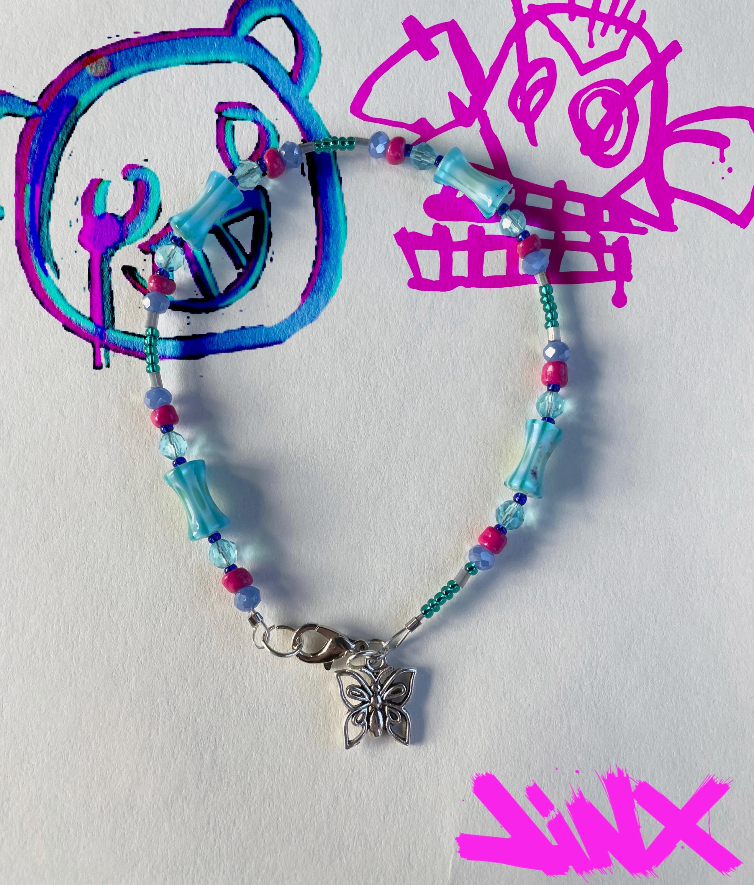 JINX Arcane Beaded Bracelet, Jinx Arcane, Jinx League of Legends, Lol ...