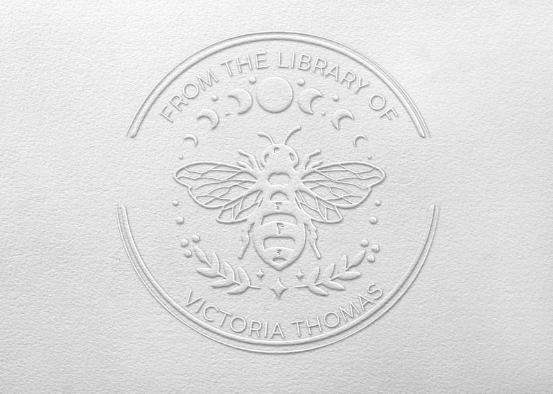Personalized Book Stamp | Custom Library Seal Embosser | Gift for Book ...