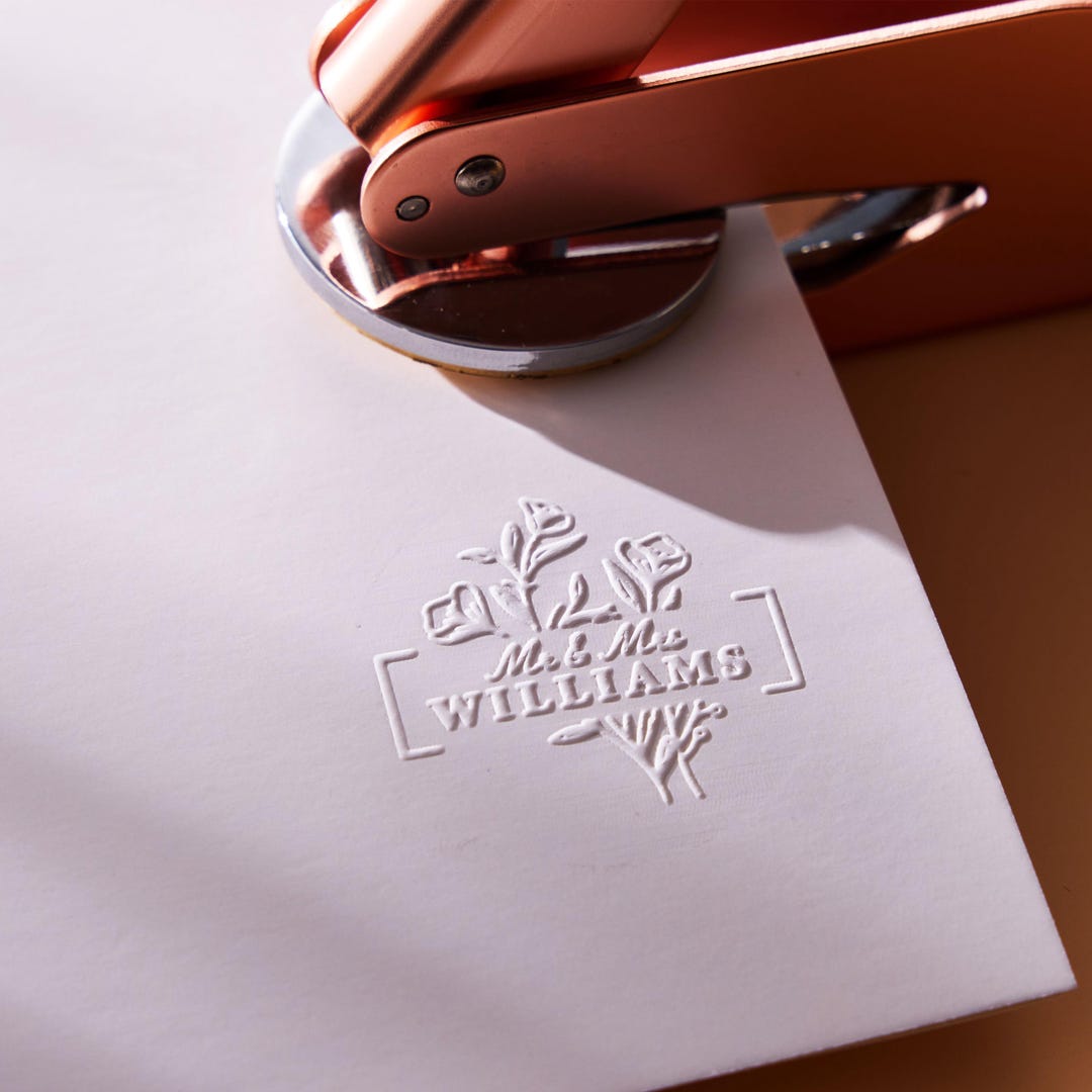 Custom Wedding Stamp | Monogram Embosser | 20 Designs | Wedding ...