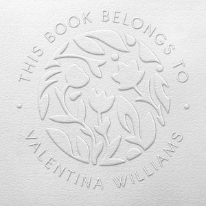 Personalized Book Stamp | Custom Library Seal Embosser | Gift for Book ...