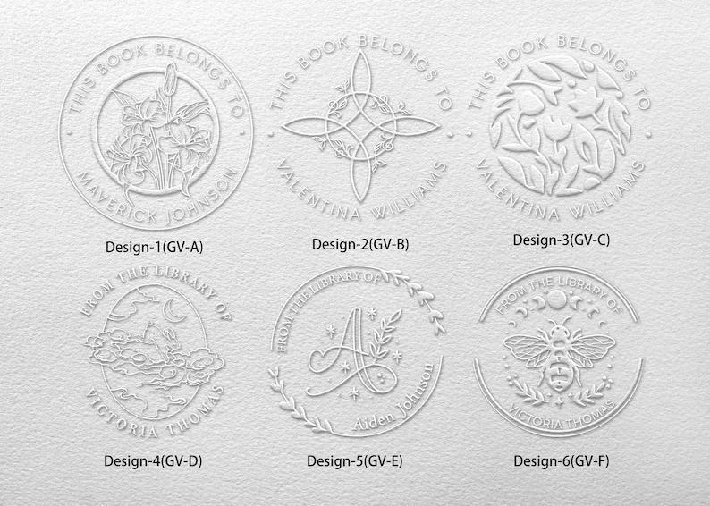 Personalized Book Stamp | Custom Library Seal Embosser | Gift for Book ...