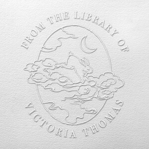 Personalized Book Stamp | Custom Library Seal Embosser | Gift for Book ...