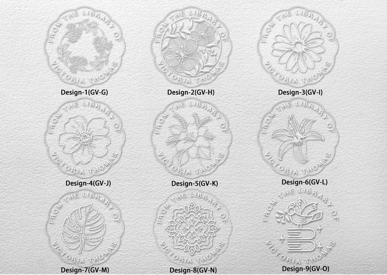 Personalized Book Stamp | Custom Library Seal Embosser | Gift for Book ...