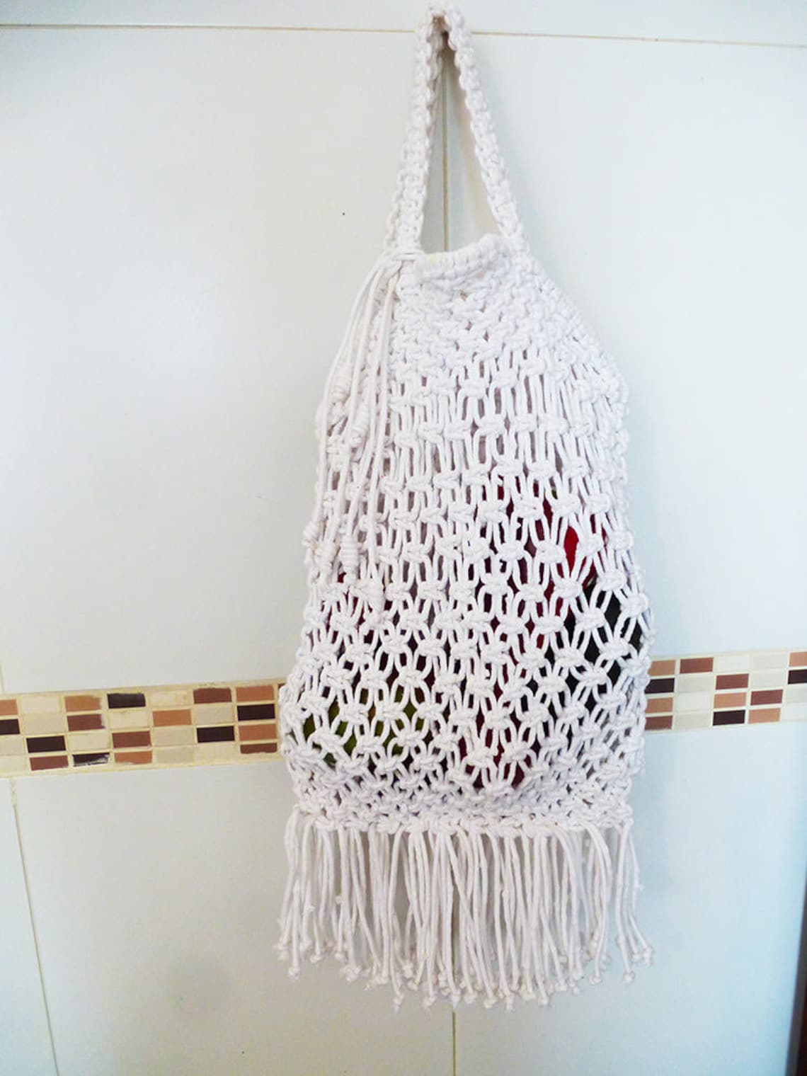 DIY Macrame Bag Pattern for Market Bag Instant Download PDF Boho Style ...