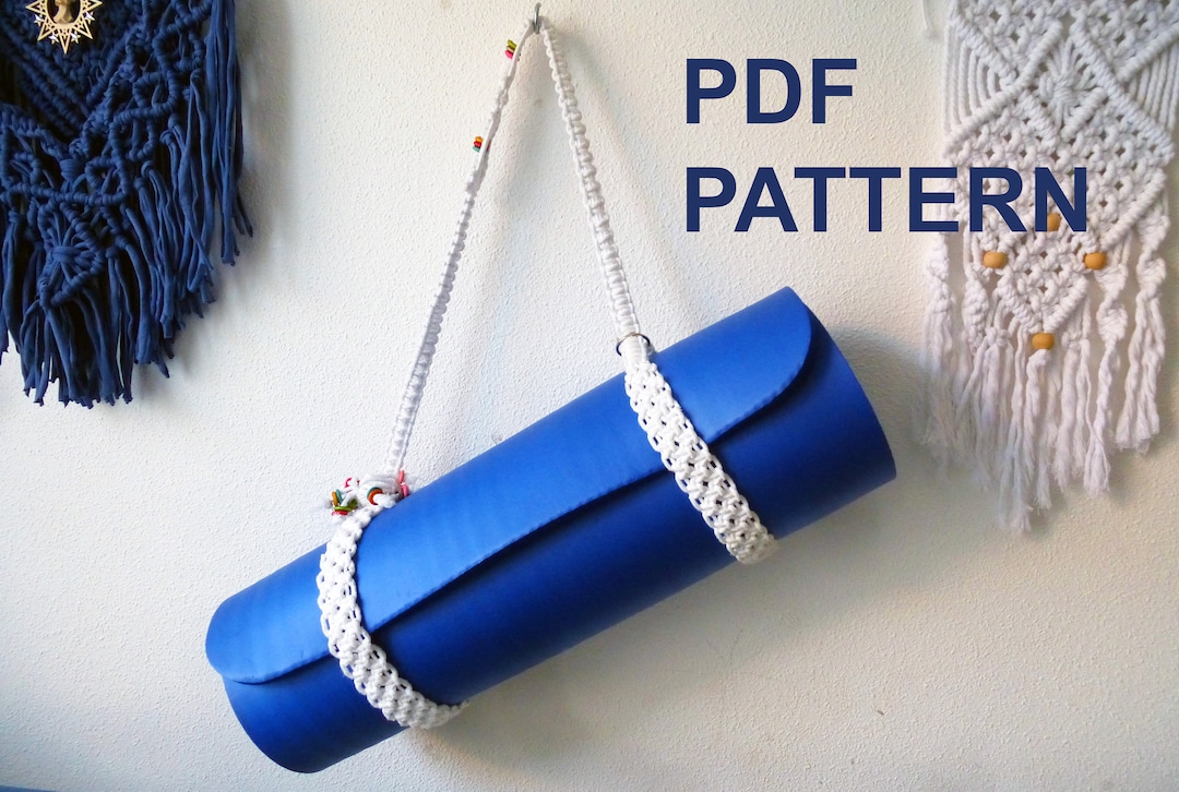 DIY Macrame Pattern for Macrame Yoga Mat Strap - Instant Download - Written PDF and Knot Guide ...