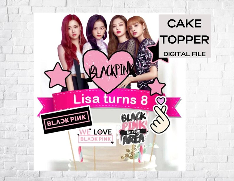 Digital File Black Pink Cake Topper/ Black Pink, Lisa Cake Decoration ...