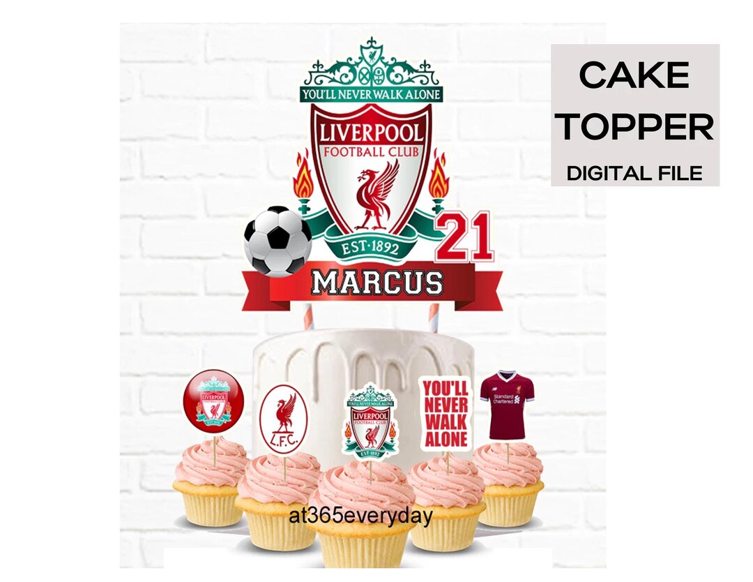 Digital File Liverpool Cake Topper, Birthday Party With Mini Cake ...