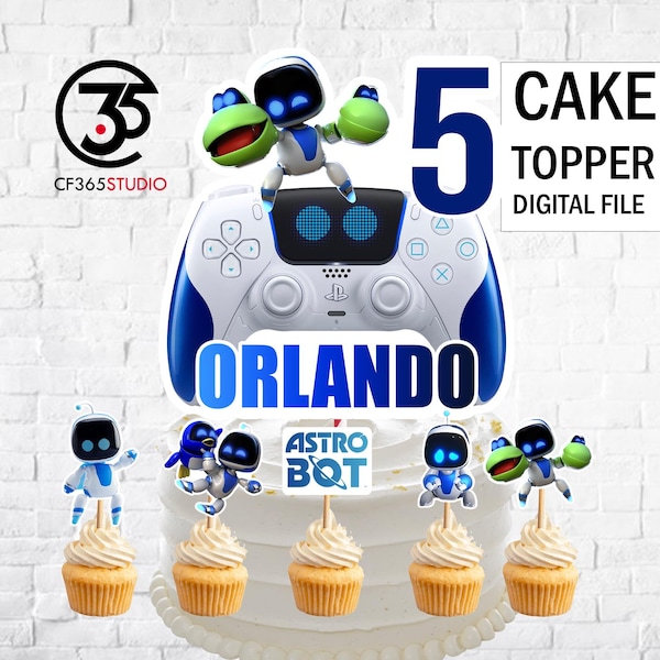 Astro Bot Cake Topper - Etsy