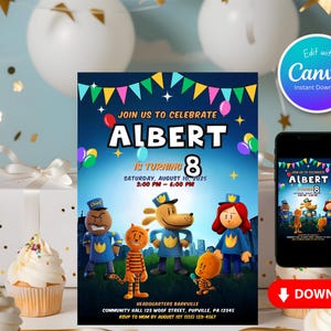 Dogman Movie Birthday Party Invitation Dog Man Party Invitation ...