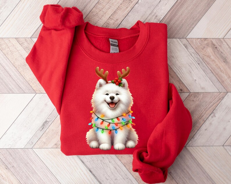 Dog Christmas Sweatshirt, Samoyed Sweatshirt, Dog Christmas Sweater ...